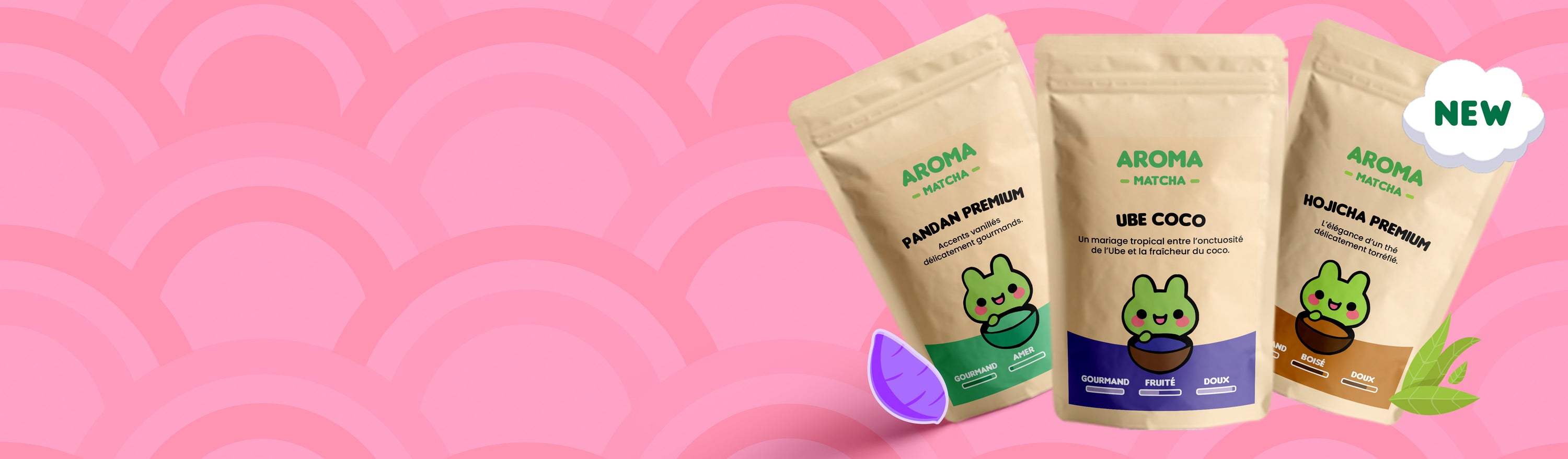Aroma Matcha - Matcha, Ube, Hojicha & Pandan premium - Saveurs Unique